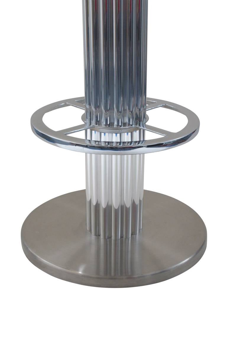 Pair of Reeded Column Swivel Bar Stools by Designs for Leisure at 1stDibs