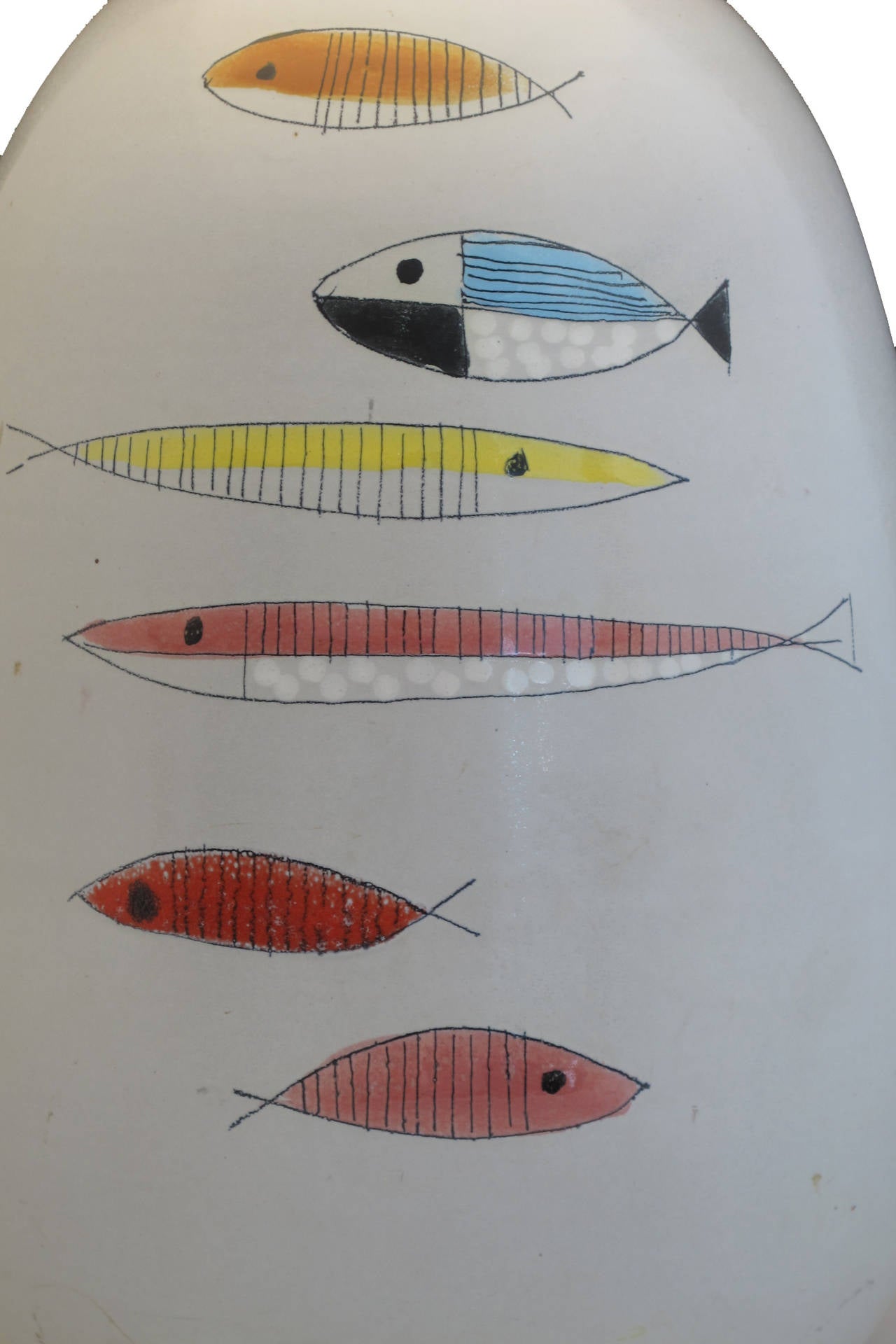 Bitossi Raymor Ceramic Table Lamp Fish Italy For Sale at 1stDibs ...