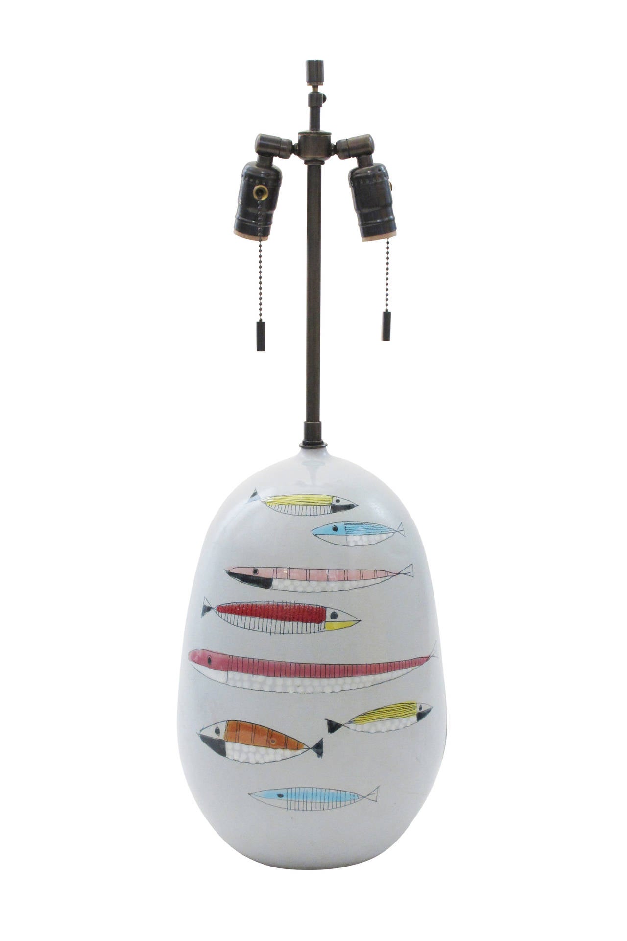 Bitossi Raymor Ceramic Table Lamp Fish Italy For Sale at 1stDibs ...