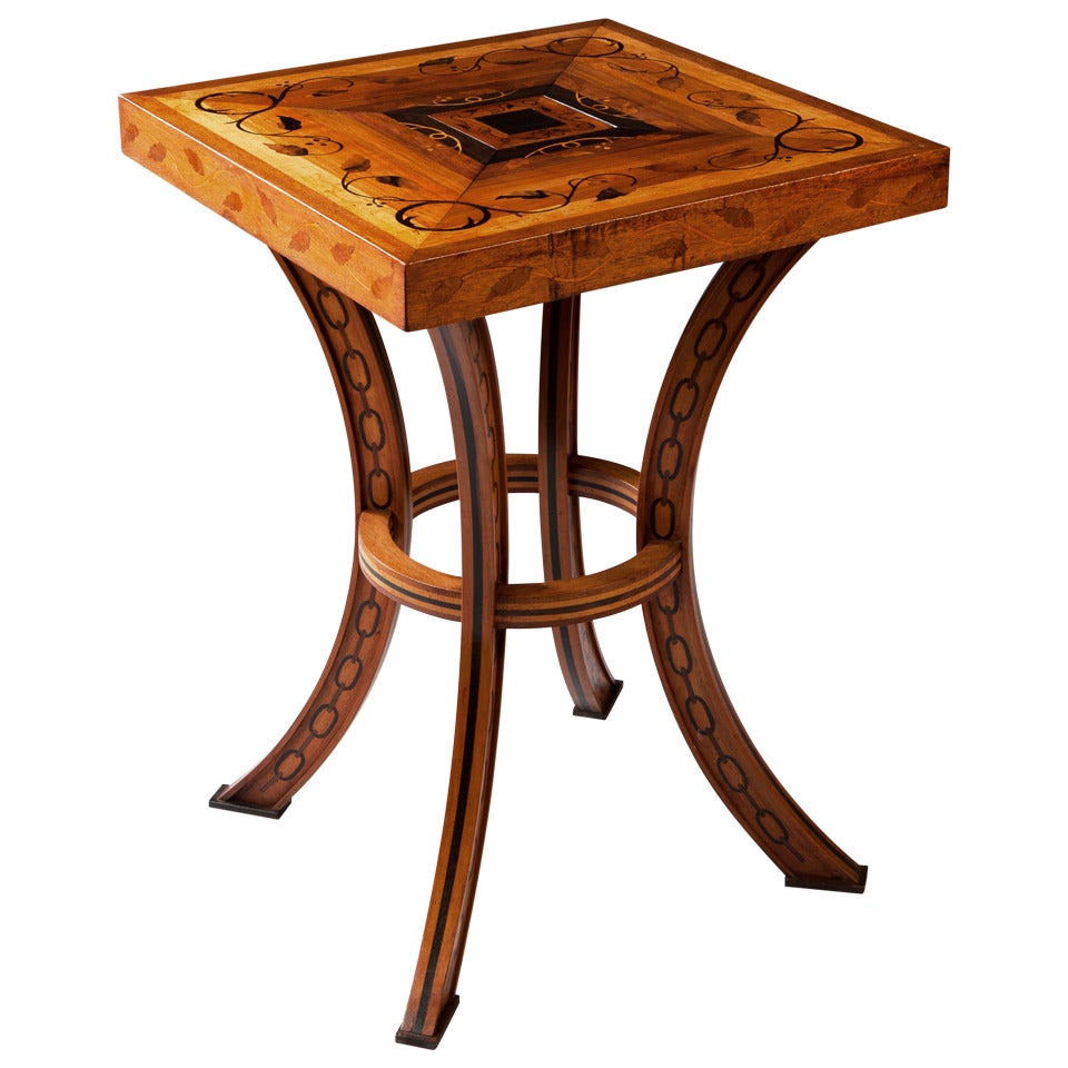 Lovely Decorative Satinwood Occasional Centre Table Scalloped Edge ...