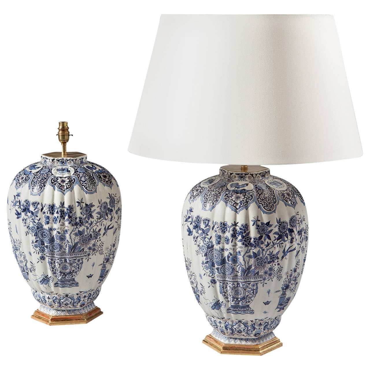 A Pair of Late 19th Century Delft Pots of Large Scale at 1stDibs