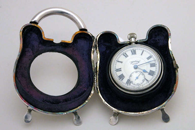 Padlock shaped clock, England, 1907. For Sale at 1stDibs