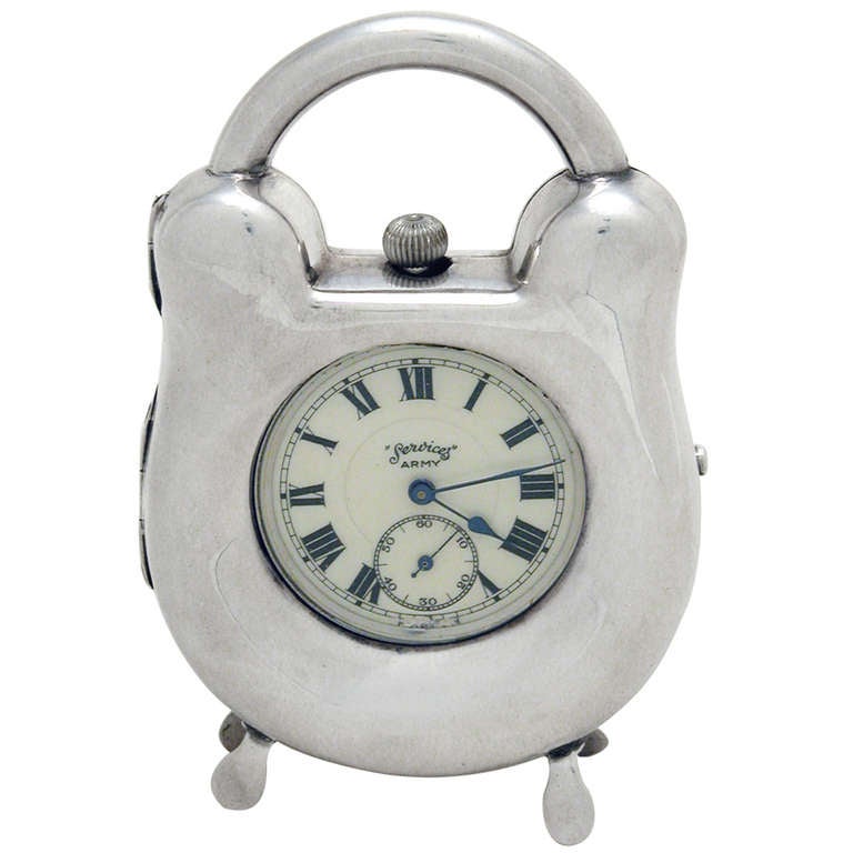 Padlock shaped clock, England, 1907. For Sale at 1stDibs