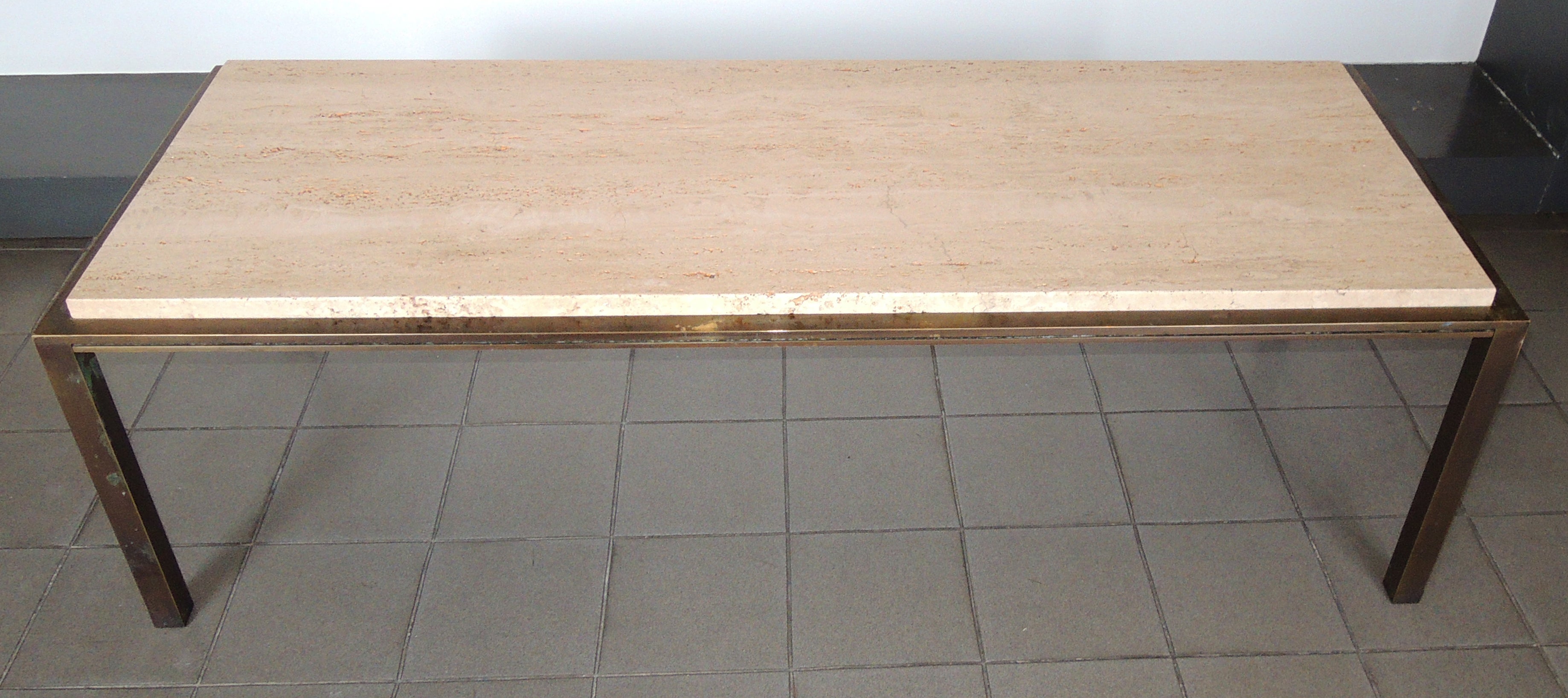 Travertine Coffee Table at 1stDibs