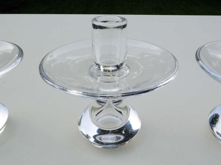 Steuben Crystal Candlesticks at 1stDibs