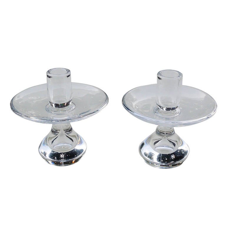 Steuben Crystal Candlesticks at 1stDibs
