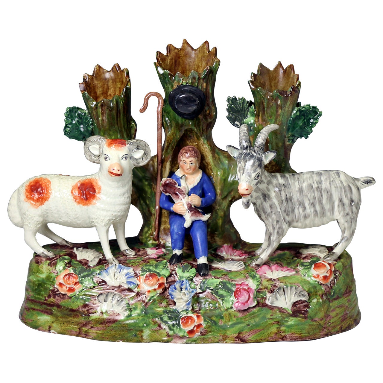Antique Staffordshire Dale Pottery figure group early 19th century ...