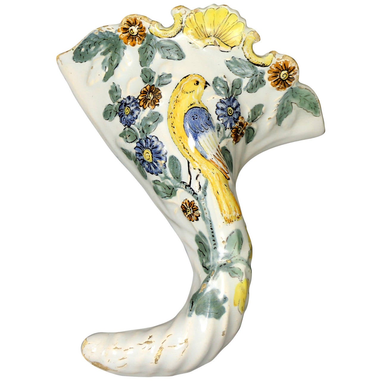 English delftware polychrom wall pocket Fazackerley Liverpool 18th ...