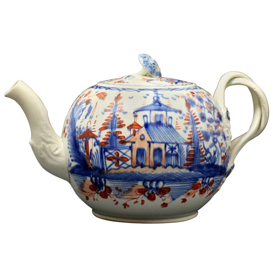 Antique English pottery creamware teapot late 18th century at 1stDibs