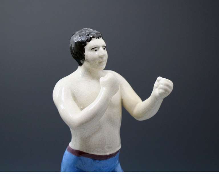 Antique Scottish Pottery Figure of Tom Cribb the English Boxer at 1stDibs
