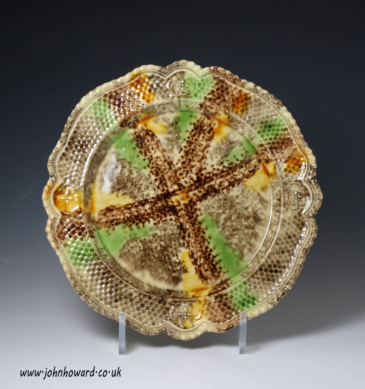 Early lead glaze Whieldon type Staffordshire plate circa 1770 at 1stDibs