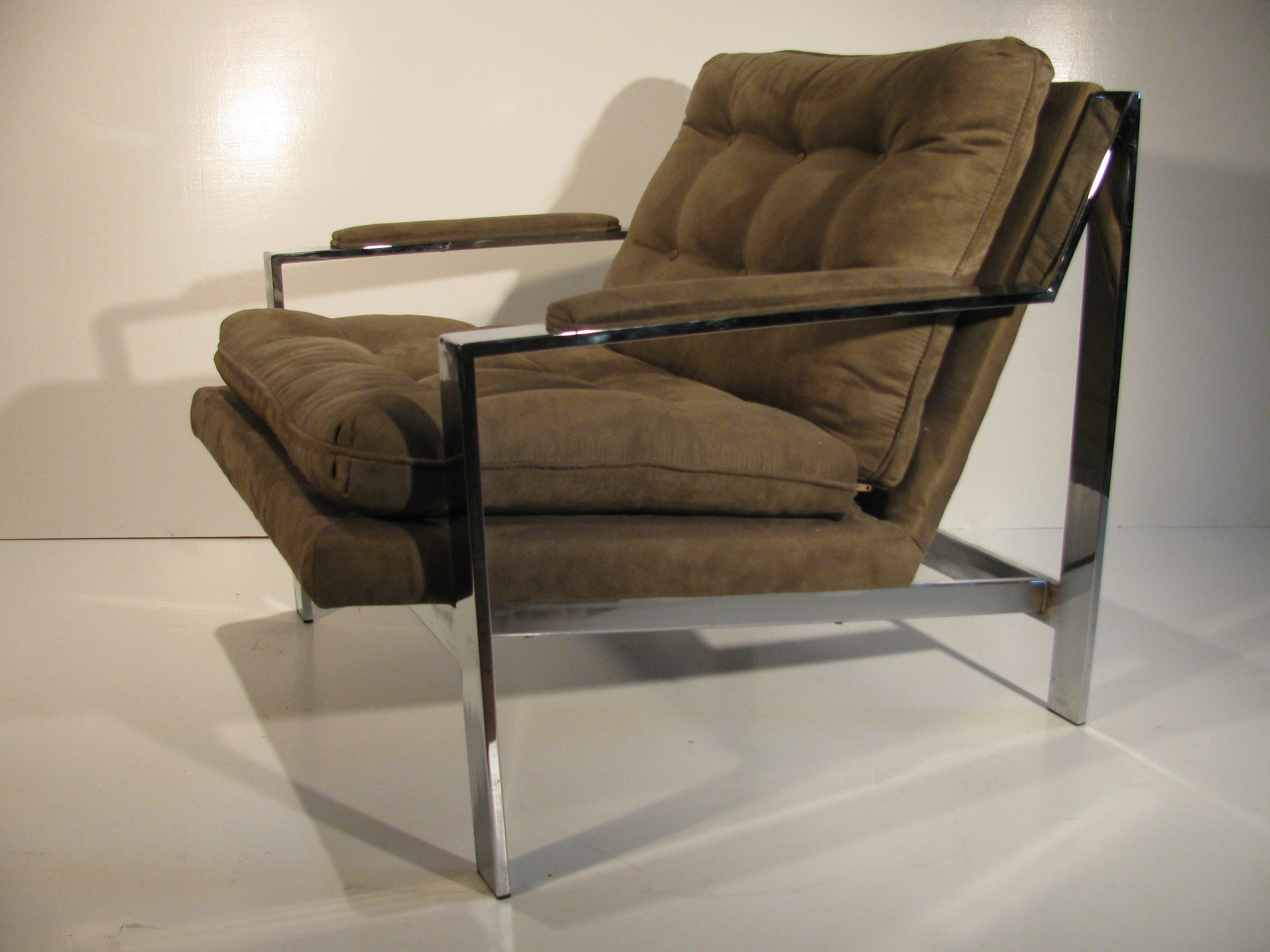 Pair of Mid-Century Modern Cy Mann Chrome Arm Lounge Chair No.232 at ...