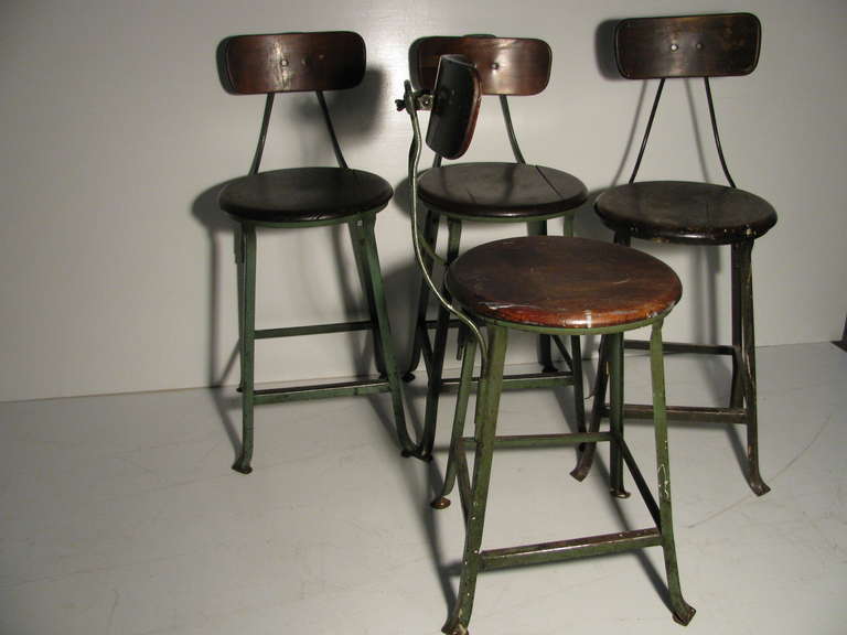 Industrial Machine Shop Stools 2 at 1stDibs