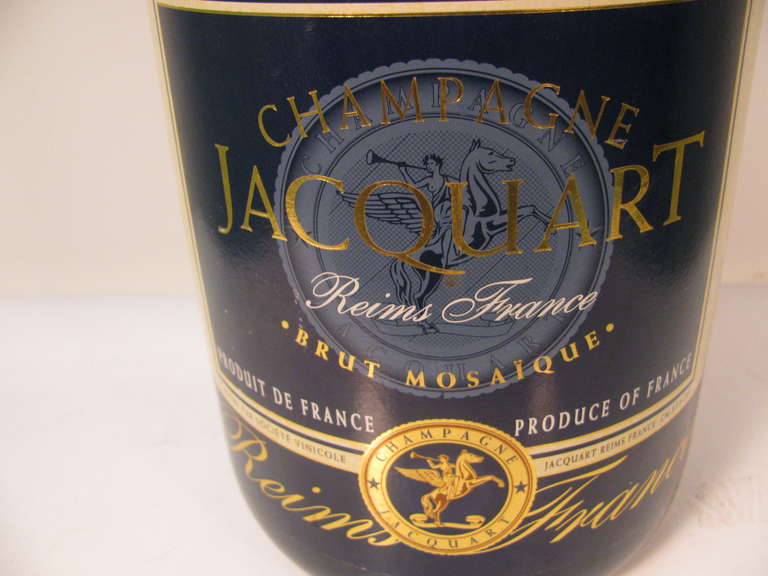 Large Glass French Champagne Prop Bottle at 1stDibs