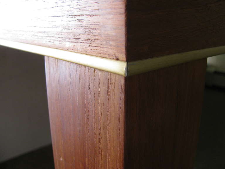 Mid Century Modern Teak Parsons Style Dining Room and Conference Table ...