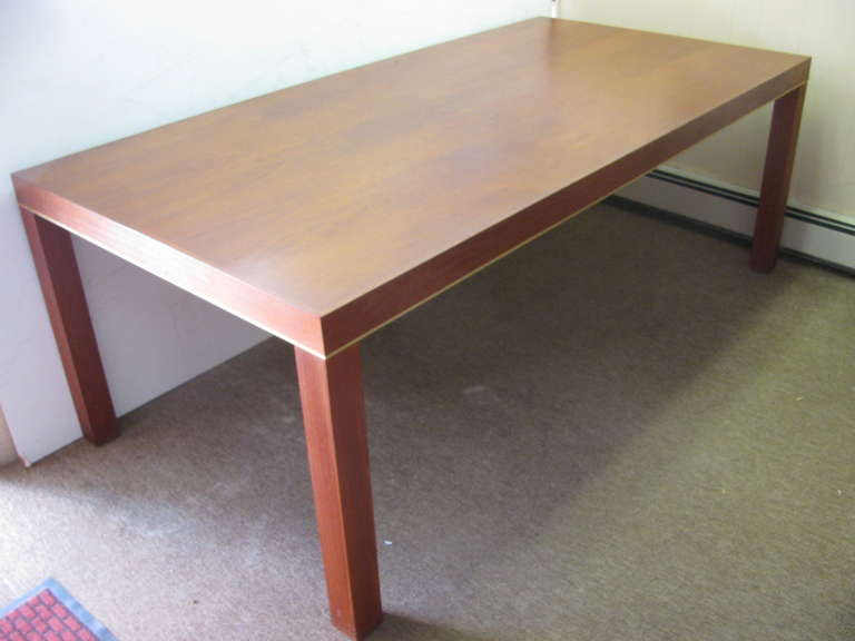 Mid Century Modern Teak Parsons Style Dining Room and Conference Table ...