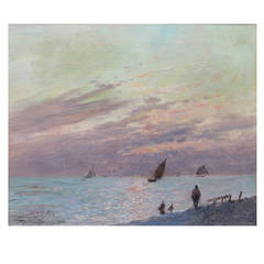 Ocean Beach Landscapes I Painting by William Engel at 1stdibs