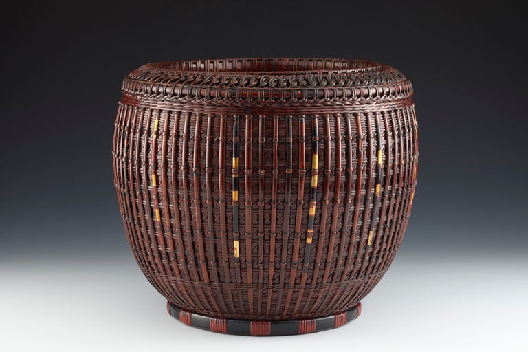 Chikufusai Woven Bamboo and Arrow Brazier For Sale at 1stDibs