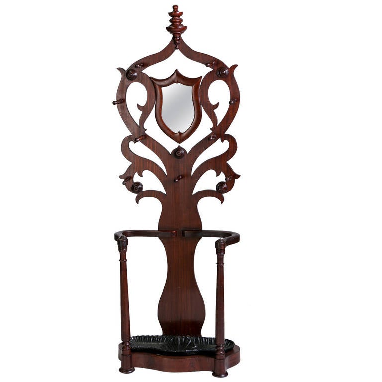 19th C. English Victorian Hall Tree at 1stDibs