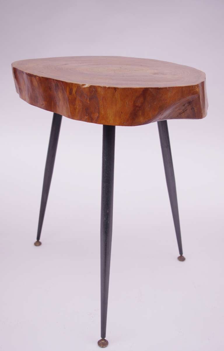 Set of Three Wood Log Tables from the 1950s at 1stDibs