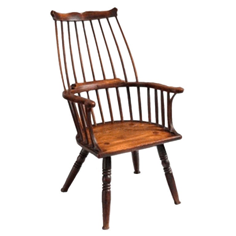 ''Lobster Pot'' Form Windsor Comb Back Chair at 1stdibs