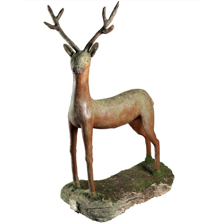 Standing Six Pointed Stag at 1stDibs