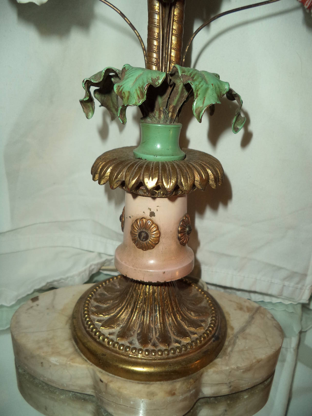 Floral Porcelain Table Lamp at 1stDibs