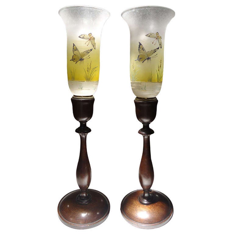 Pair of Signed Pairpoint Lamps at 1stDibs | pairpoint lamps for sale
