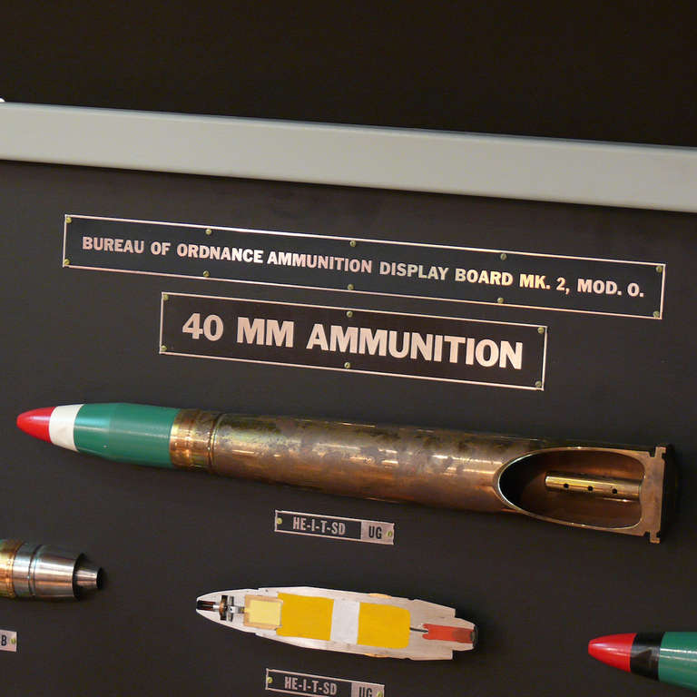World War II Ammunition Display Board at 1stDibs