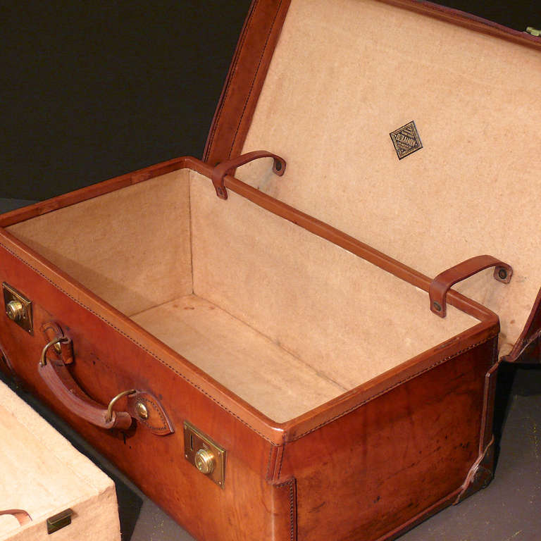 English Leather Boot Trunk For Sale at 1stDibs