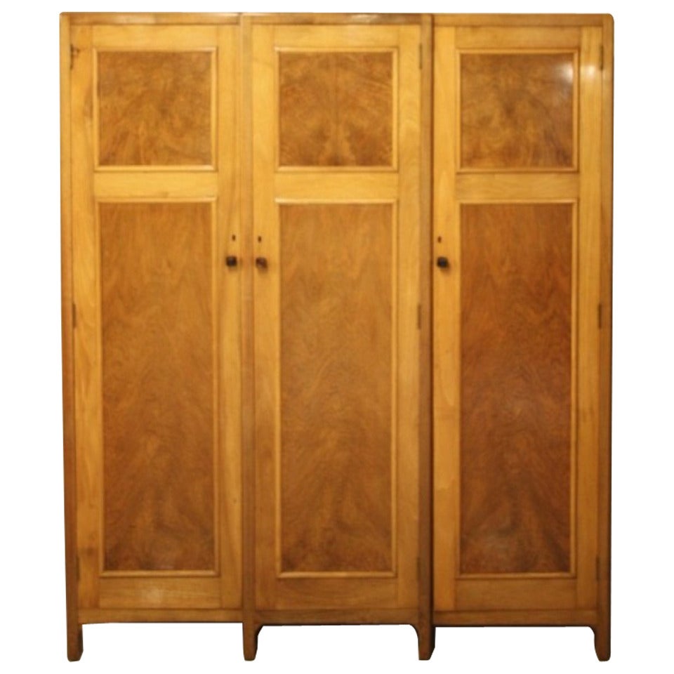 Heal's 1930's Walnut Wardrobe at 1stDibs