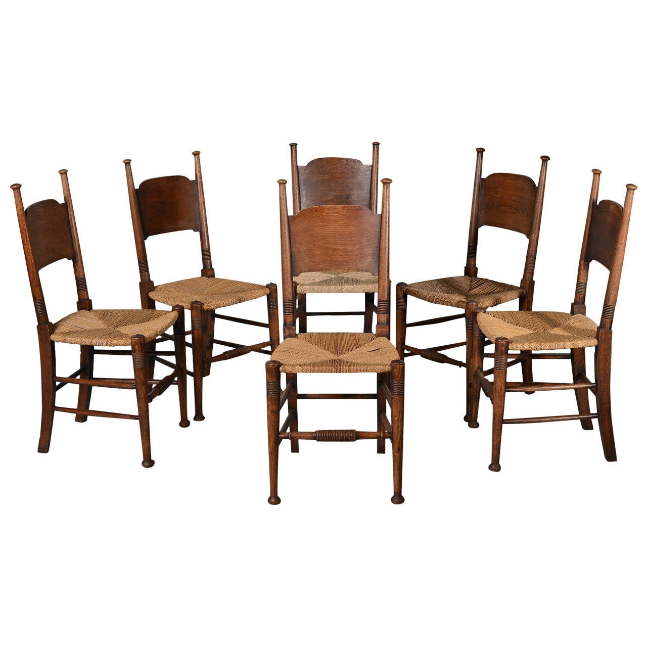 Set of Six Antique Dining Chairs by William Birch For Sale at 1stDibs