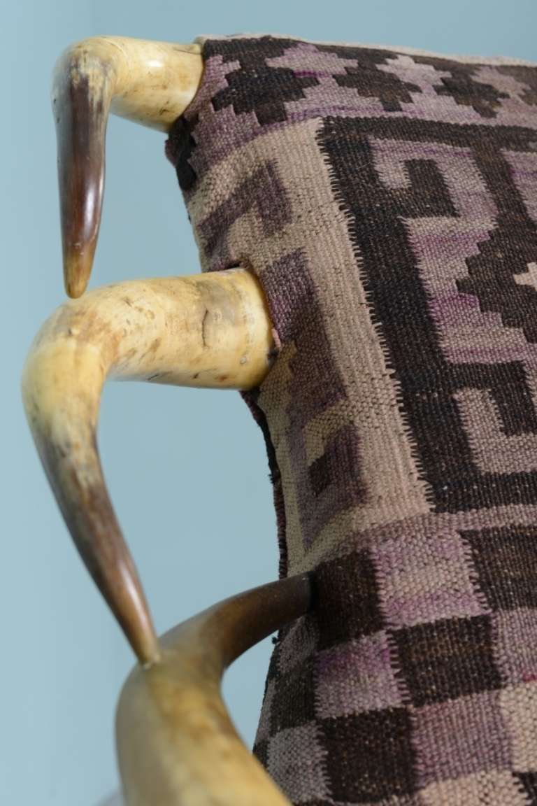 Original English Antique Cow Horn Chair. at 1stDibs