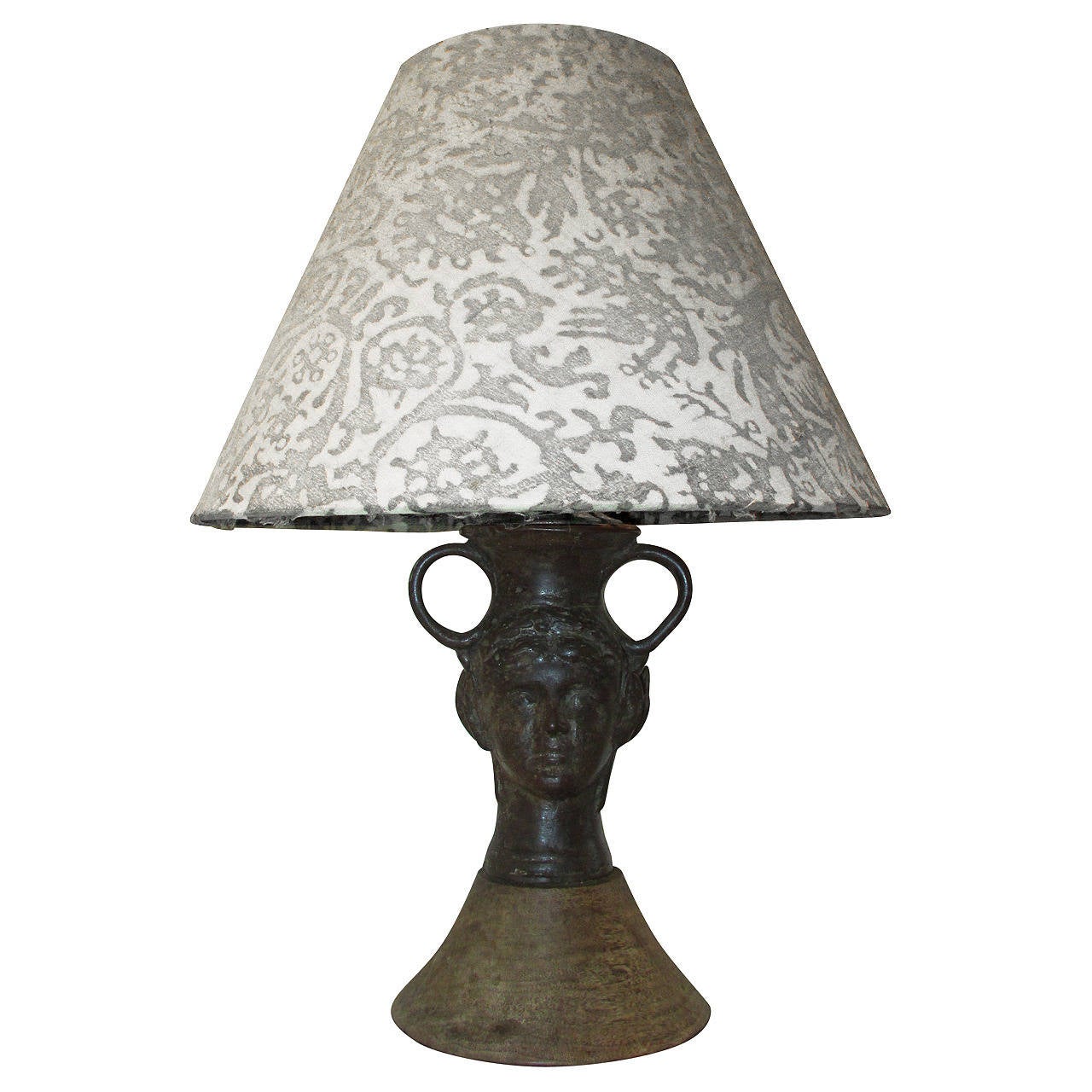 1940s Surrealistic Double-Faced Satyr Lamp in the Style of Jean Cocteau ...