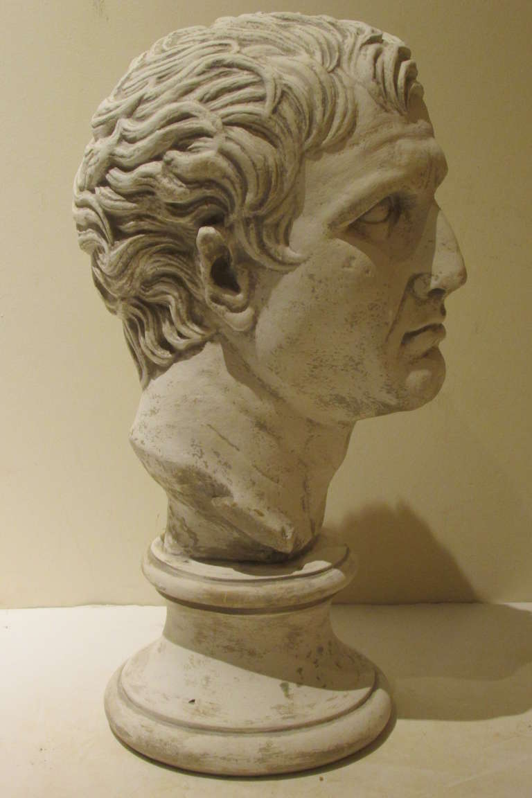 Plaster Sculpture Bust of a Classical Roman at 1stDibs | roman bust ...