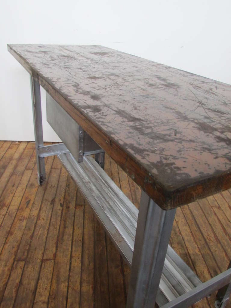 Industrial Kitchen Work Table at 1stDibs | kitchen work tables