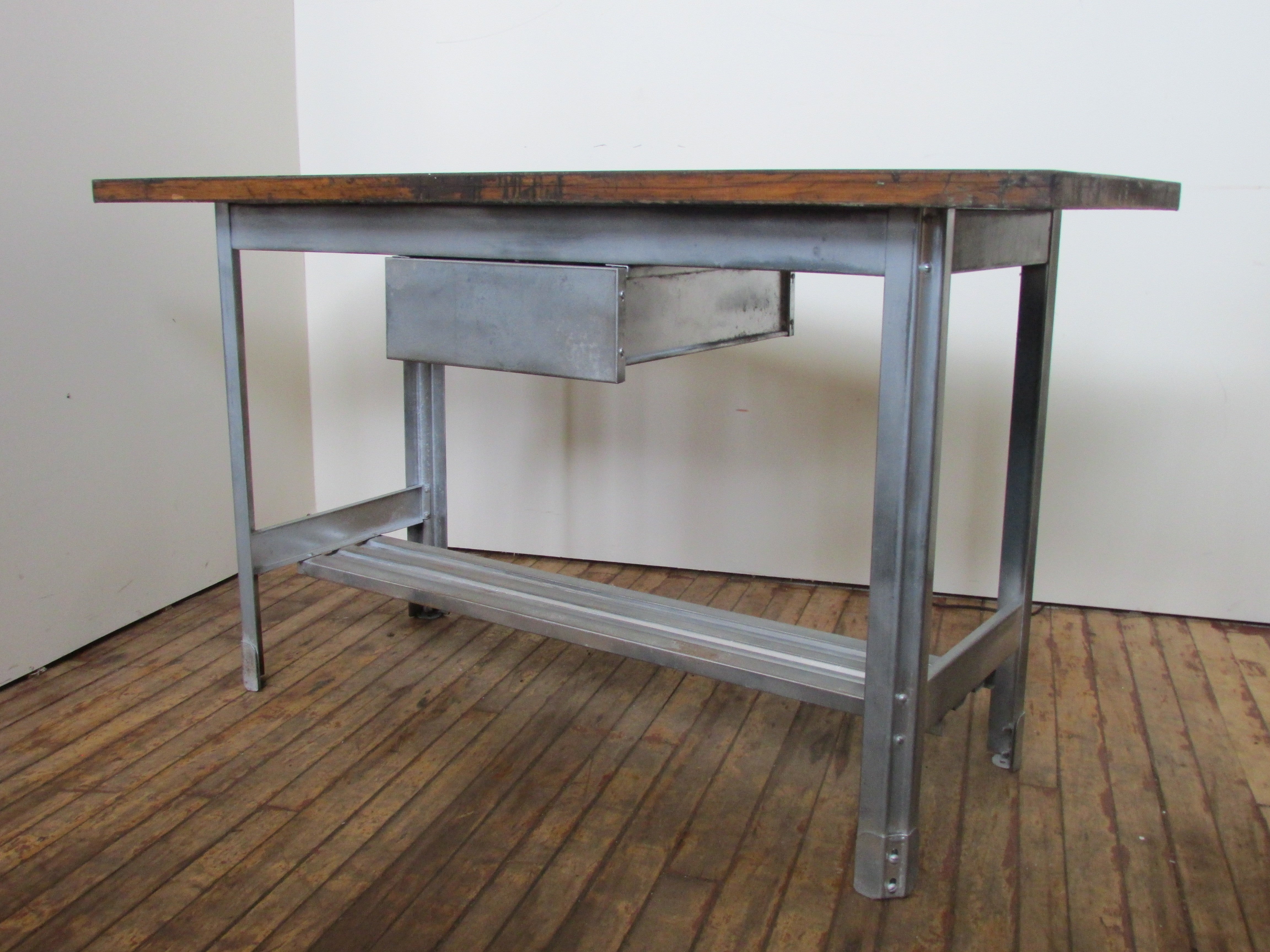 Industrial Kitchen Work Table at 1stDibs | kitchen work tables