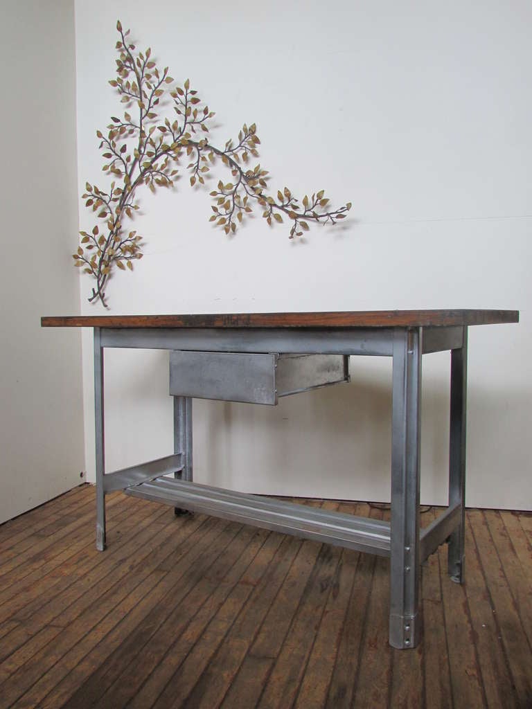 Industrial Kitchen Work Table at 1stDibs | kitchen work tables