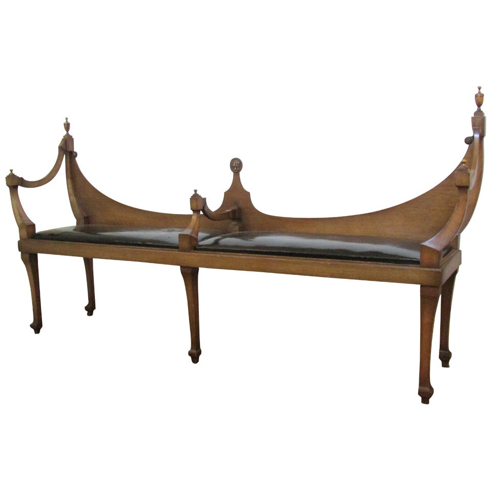 Neoclassical Hollywood Regency Bench at 1stdibs