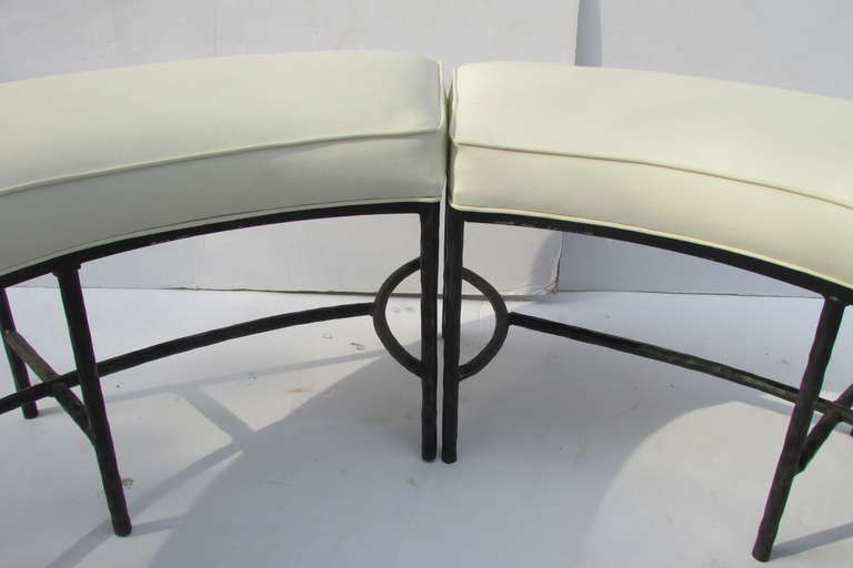 Curved Iron Benches for Modular Seating at 1stDibs | curved benches