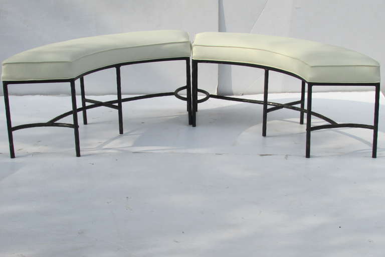 Curved Iron Benches for Modular Seating at 1stDibs | curved benches
