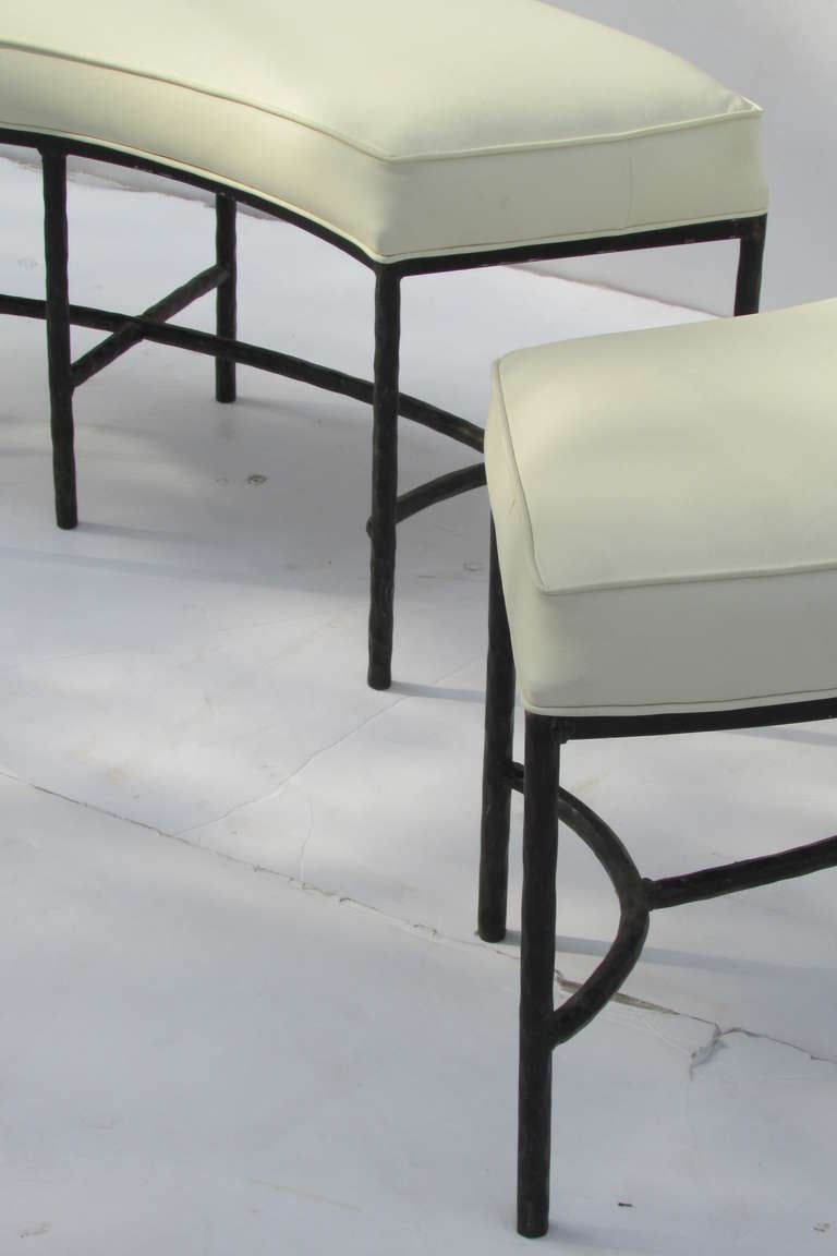 Curved Iron Benches for Modular Seating at 1stDibs | curved benches