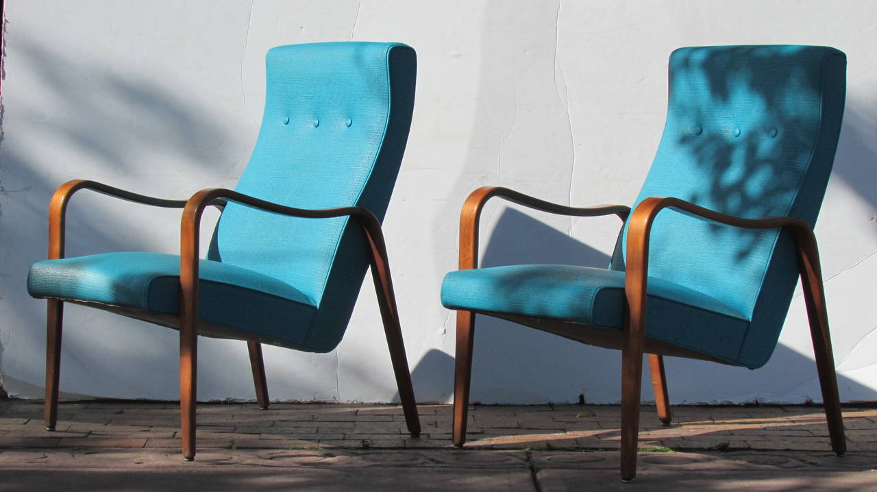 Streamlined Bentwood Lounge Chairs by Thonet at 1stDibs