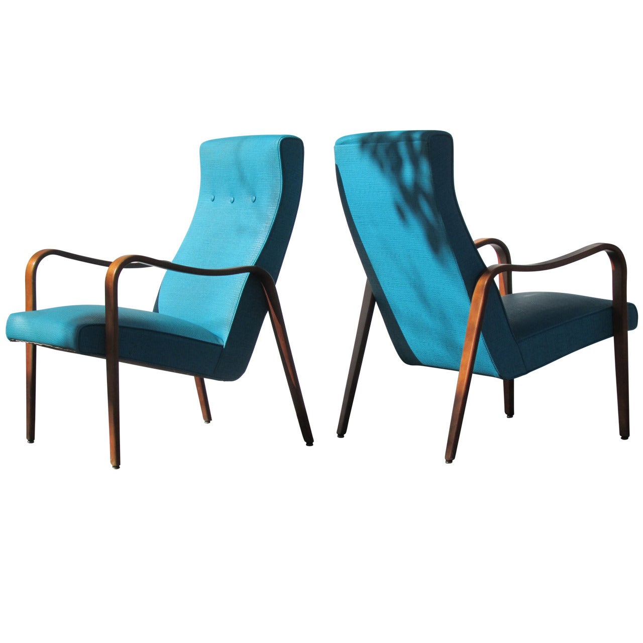 Streamlined Bentwood Lounge Chairs by Thonet at 1stDibs