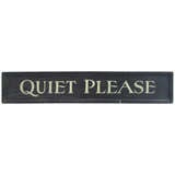 Antique Painted Wood Library Sign - QUIET PLEASE - at 1stdibs
