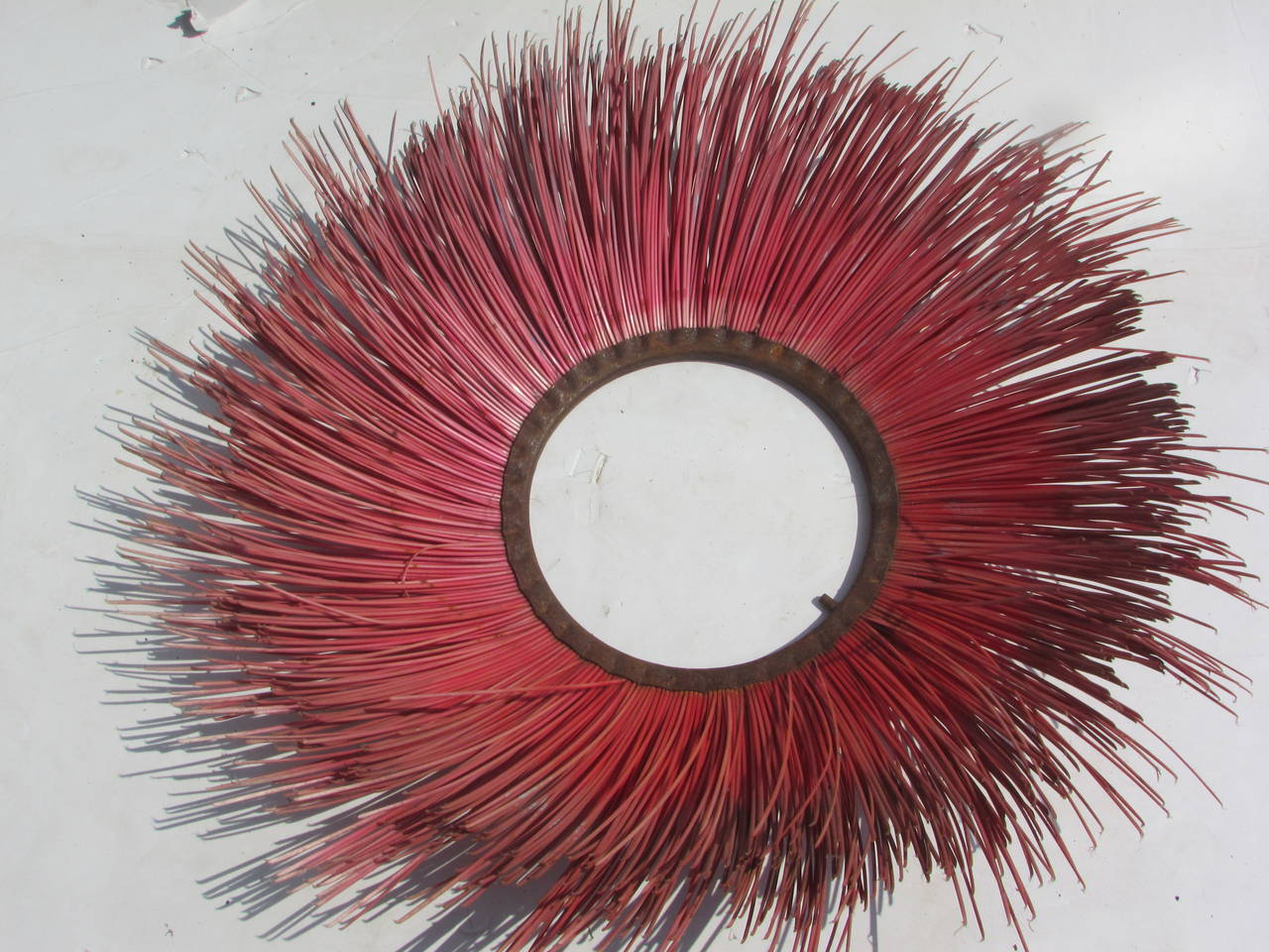 Old Industrial Anemone Sunburst Form Street Sweeper Brushes at 1stDibs