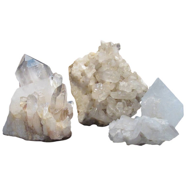 Large Quartz Rock Crystal Cluster Specimens at 1stDibs