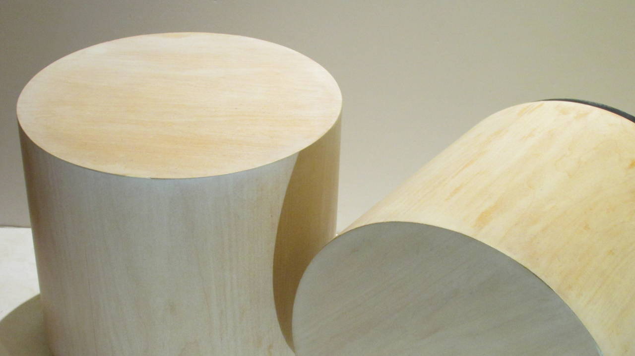 Pair Modernist Cylinder Tables at 1stDibs