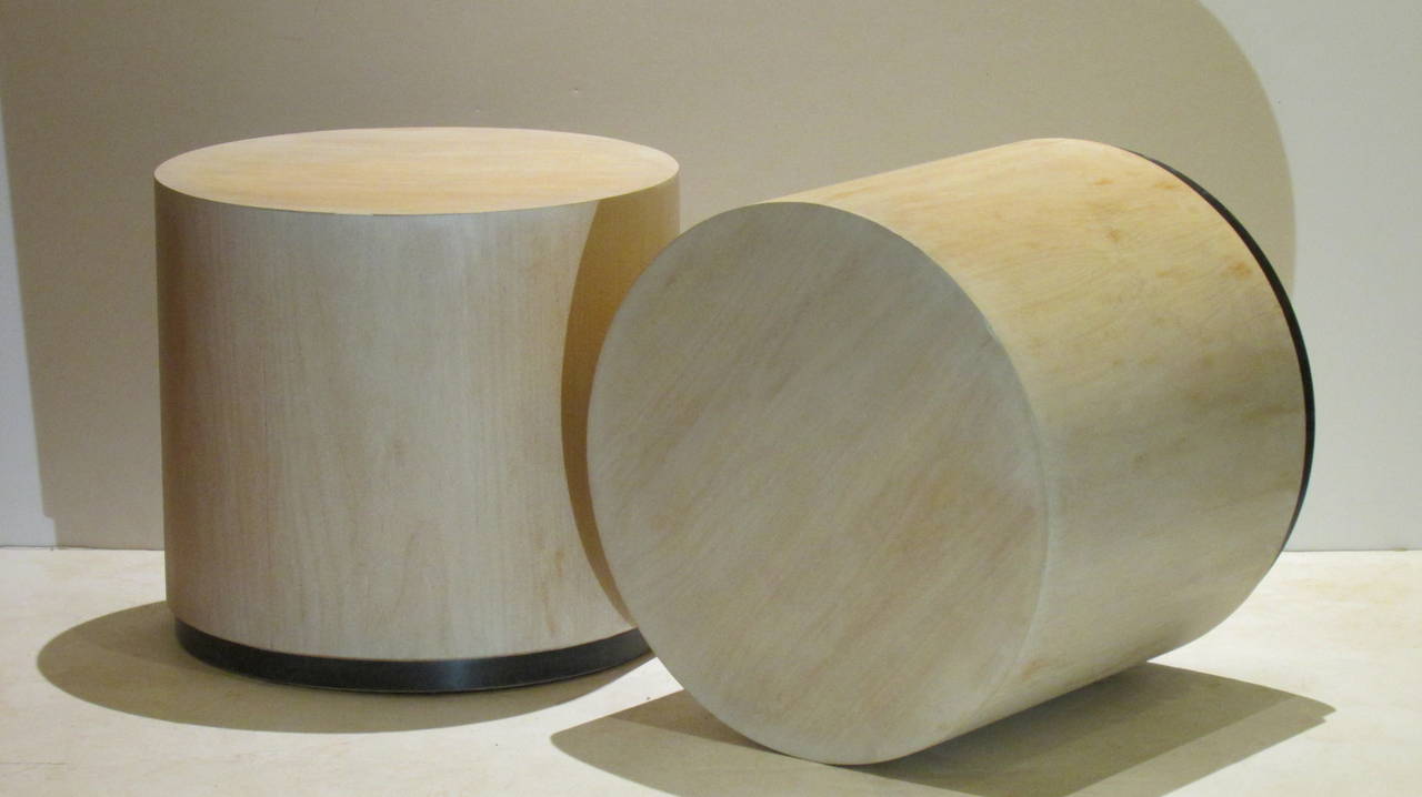 Pair Modernist Cylinder Tables at 1stDibs