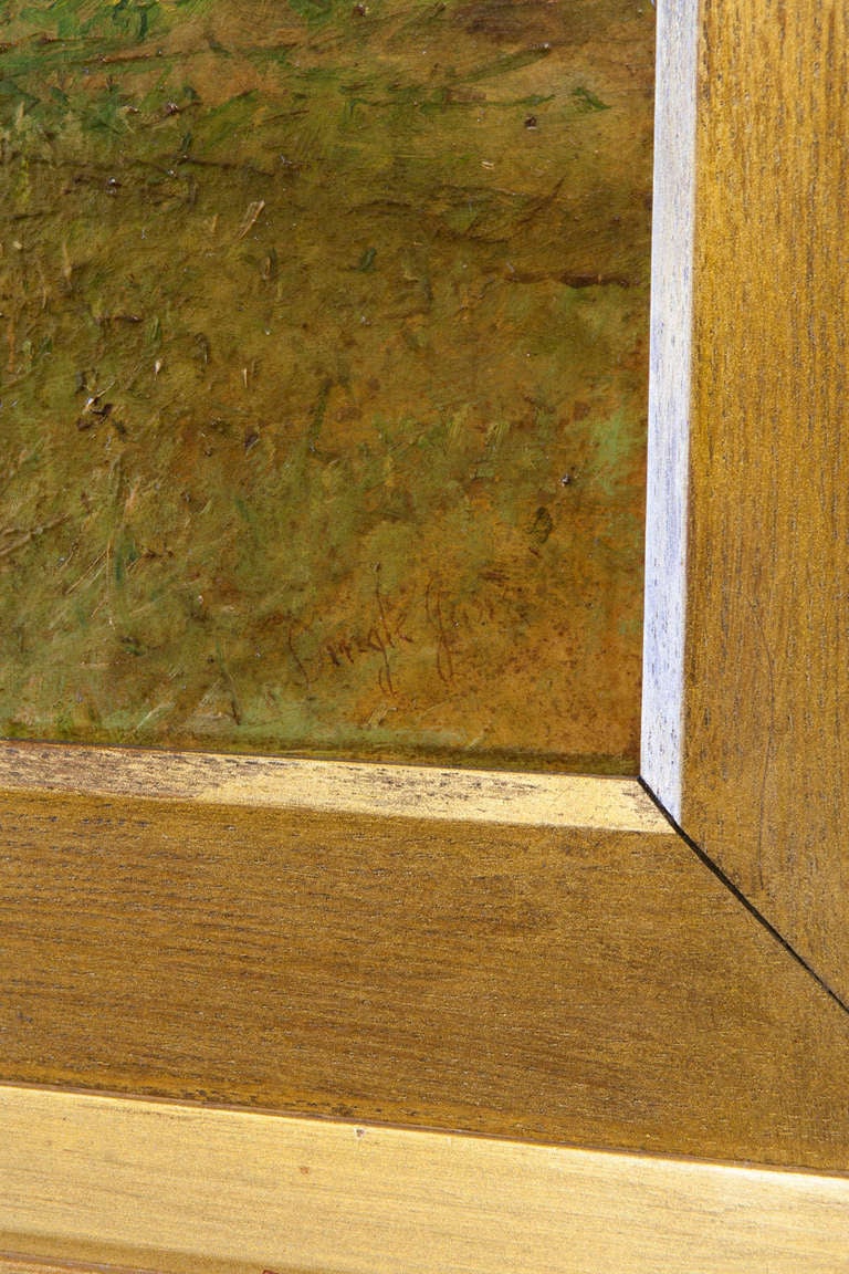 Oil Painting of Children Scrumping For Sale at 1stDibs